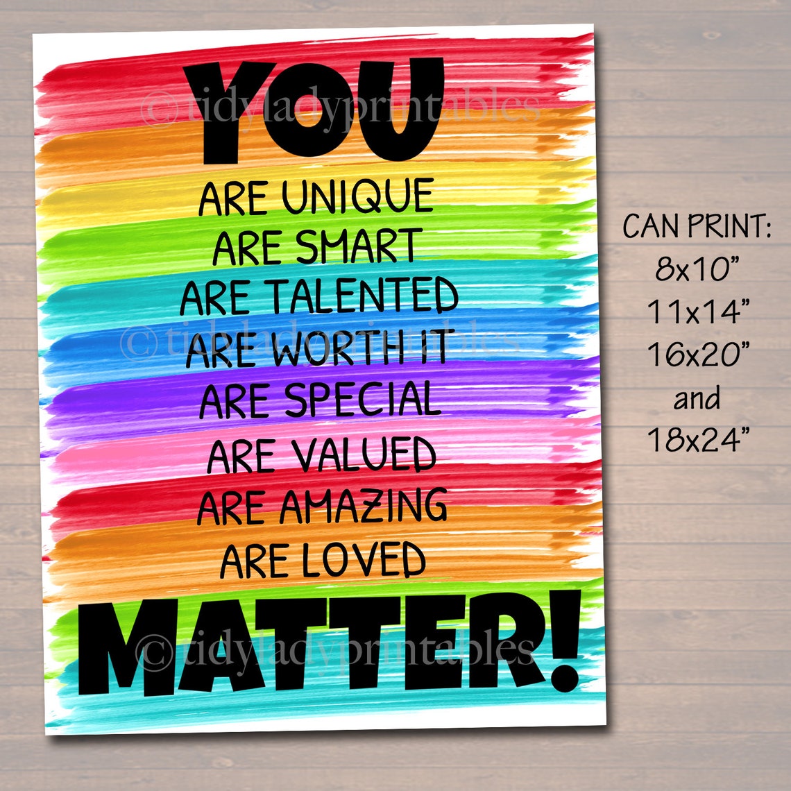 YOU MATTER Classroom Printable Counseling Office Poster - Etsy UK