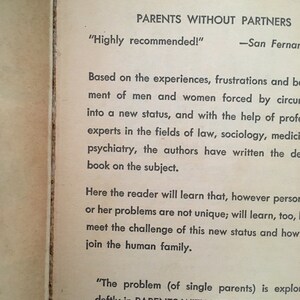Parents Without Partners by Jim Egleson PB Paperback 1961 Vintage ...