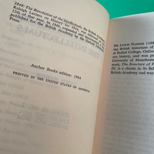 1848: the Revolution of the Intellectuals by Lewis Namier Vintage 1964 ...