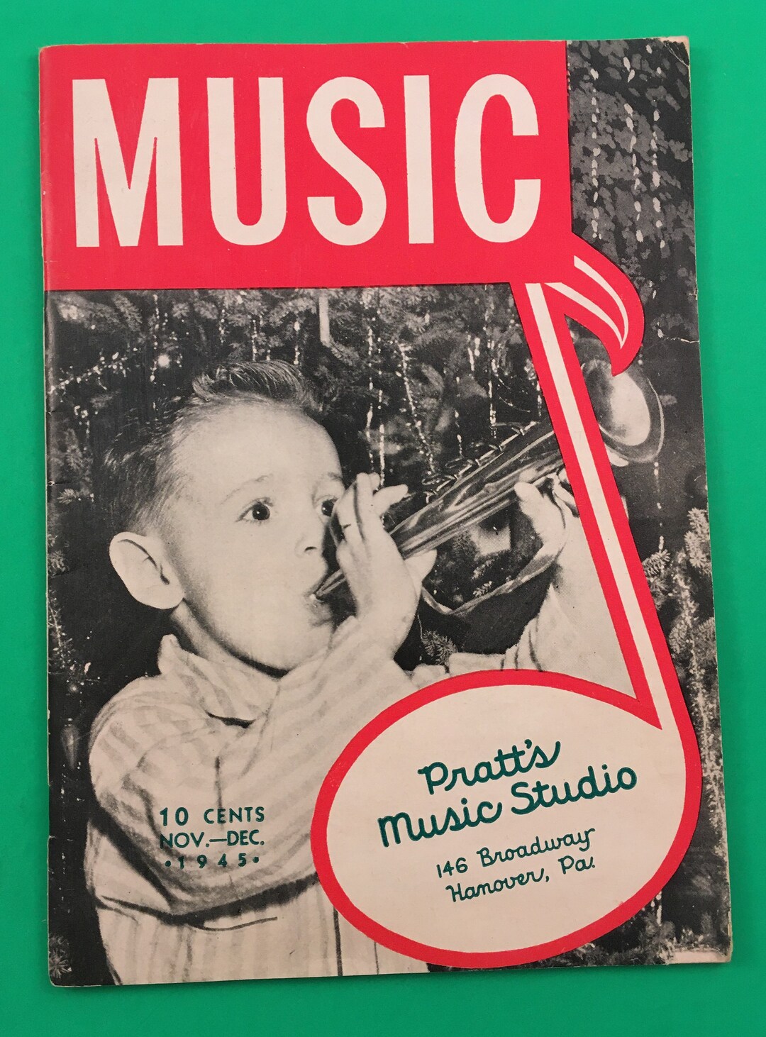 MUSIC Magazine Nov / Dec 1945 Pratt's Music Studio Christmas Truman ...