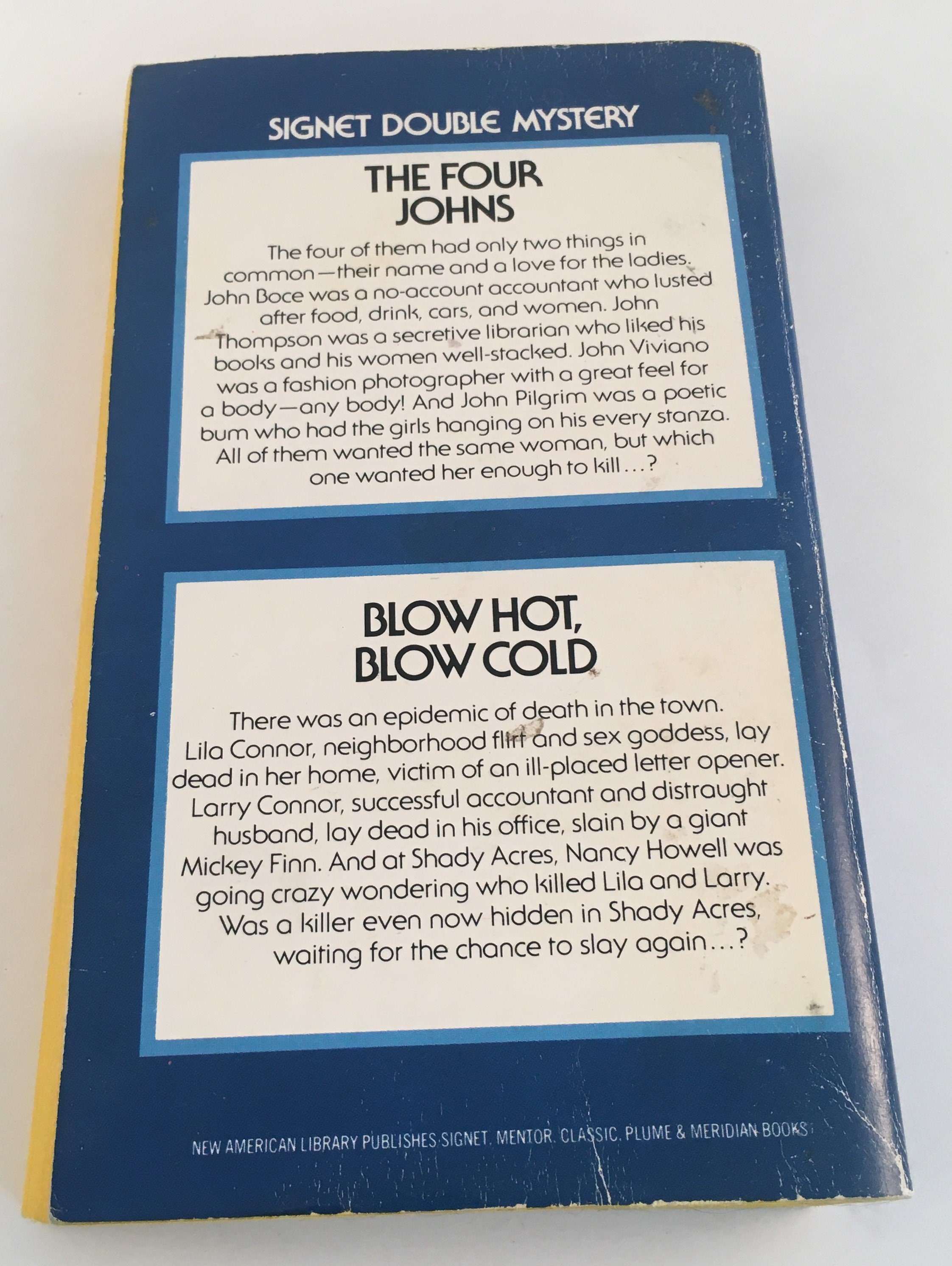 Signet Double Mystery The Four Johns and Blow Hot Blow Cold by | Etsy