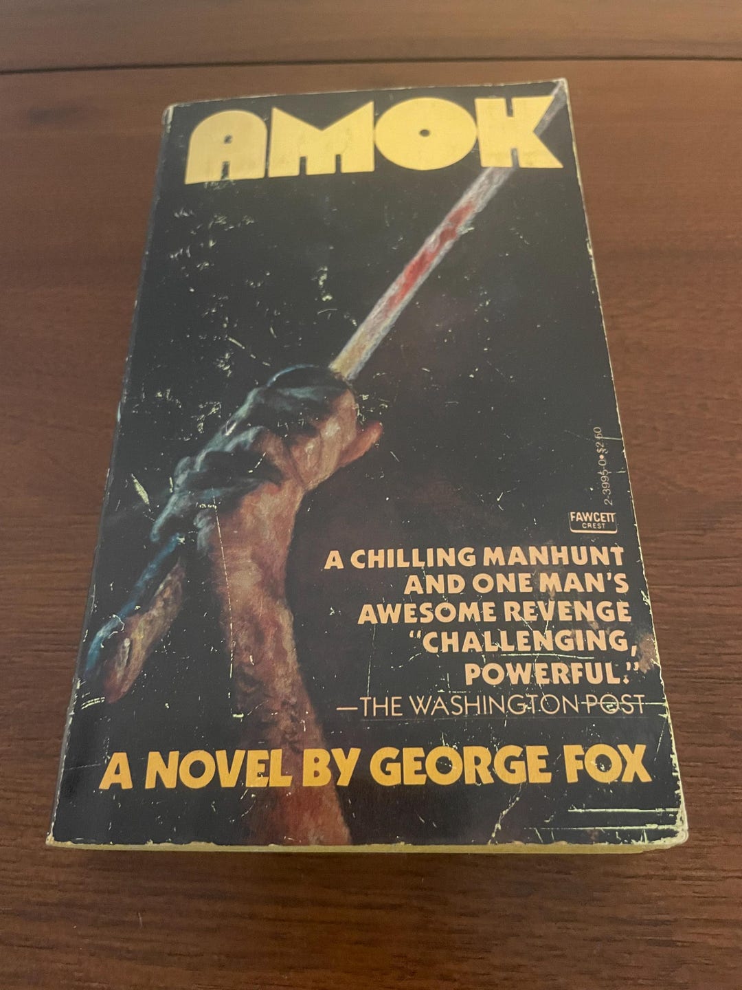 Amok by George Fox 1978 Fawcett Crest Vintage Thriller Paperback ...