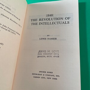 1848: the Revolution of the Intellectuals by Lewis Namier Vintage 1964 ...