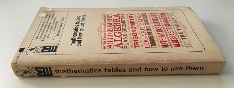 Mathematics Tables and How to Use Them Ed by Bradley Smith PB Paperback ...