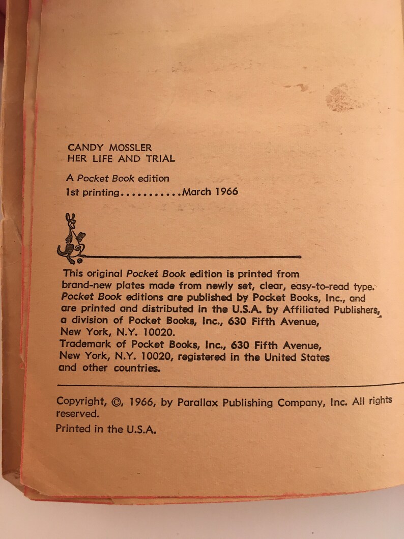 Candy Mossler Her Life and Trial PB Paperback 1966 Honeycutt Vintage ...