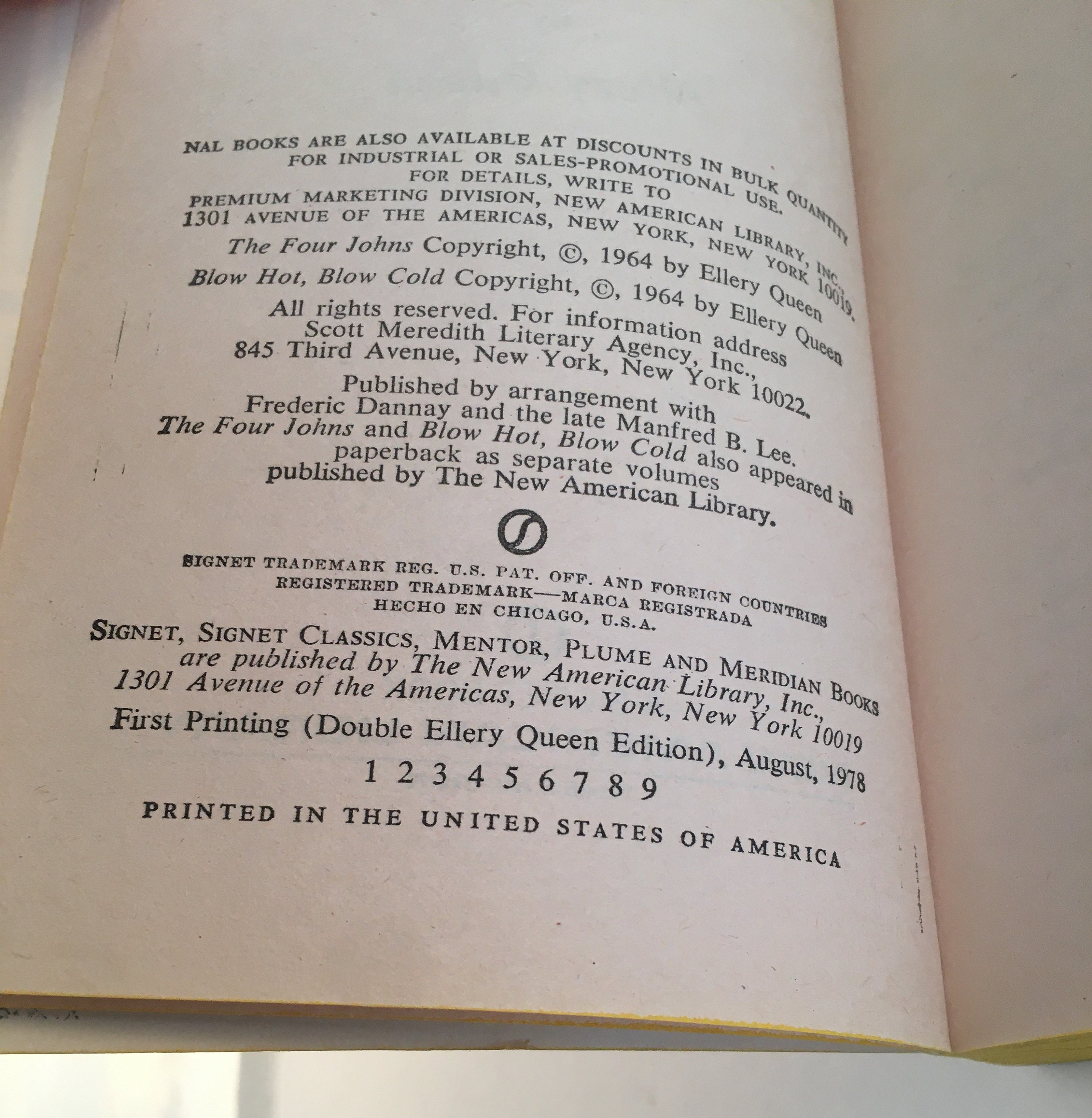 Signet Double Mystery the Four Johns and Blow Hot Blow Cold by - Etsy UK