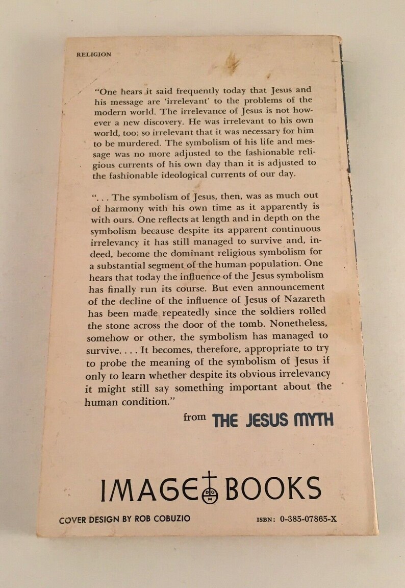 The Jesus Myth New Insights by Andrew M. Greeley Vintage 1973 Image ...