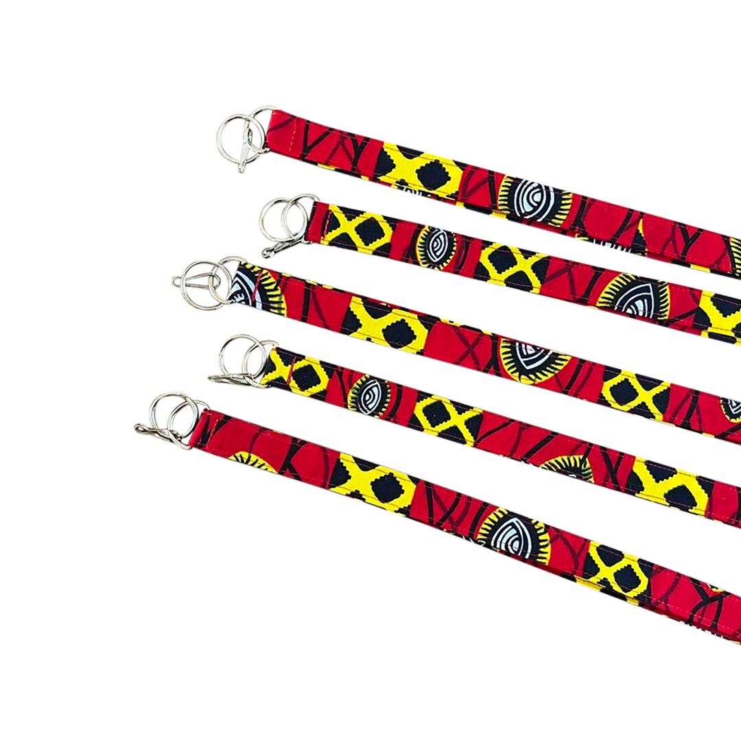 African Print Teacher Lanyard, Lanyard Teacher, Lanyard With ID Holder ...