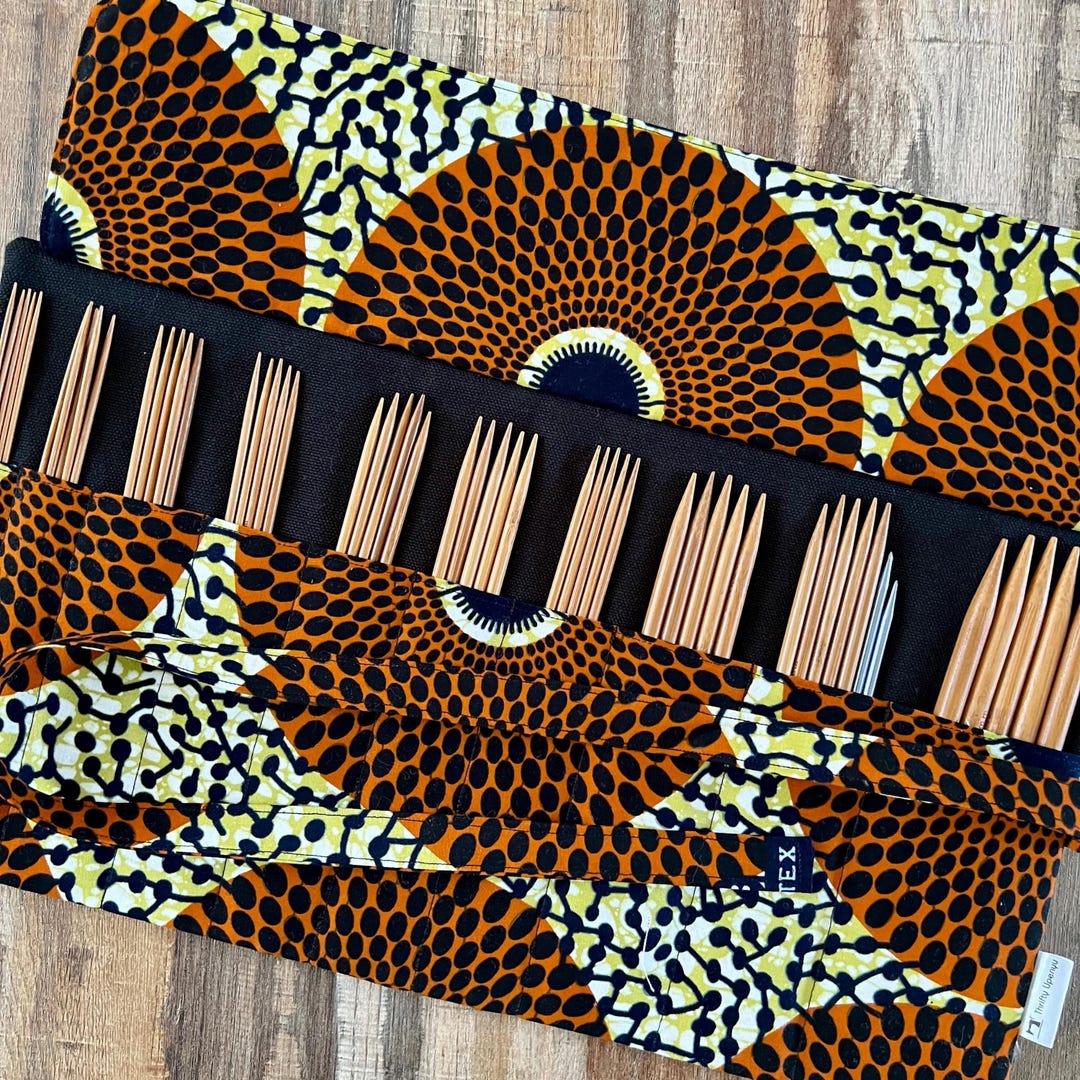 Brown DPN Needle Case, DPN Needle Holder, Knitting Needle Case, Double ...