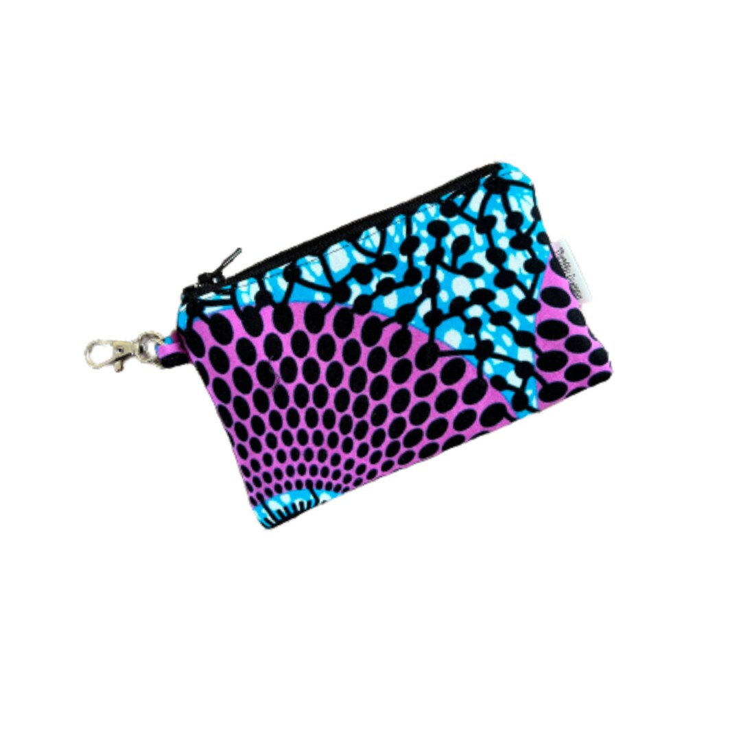 Purple Coin Purse, African Fabric Small Coin Purse, Coin Purse for Men ...