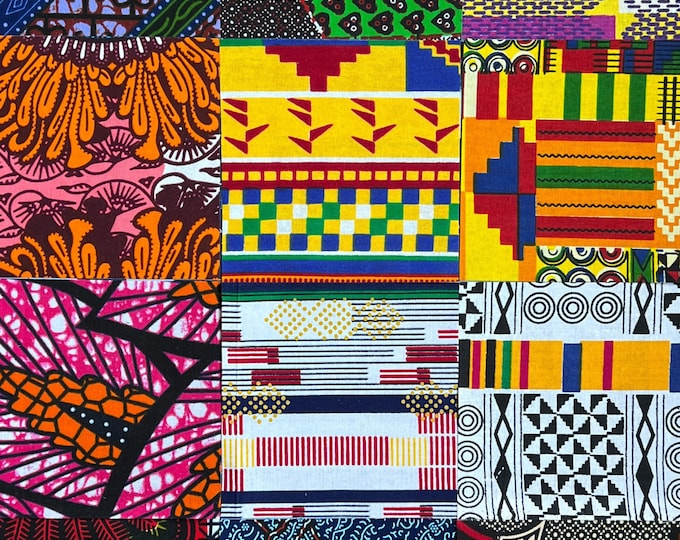 Set of 8 Blocks, 12.5" X 9.5" African Charm Packs, Charm Pack, Quilt ...