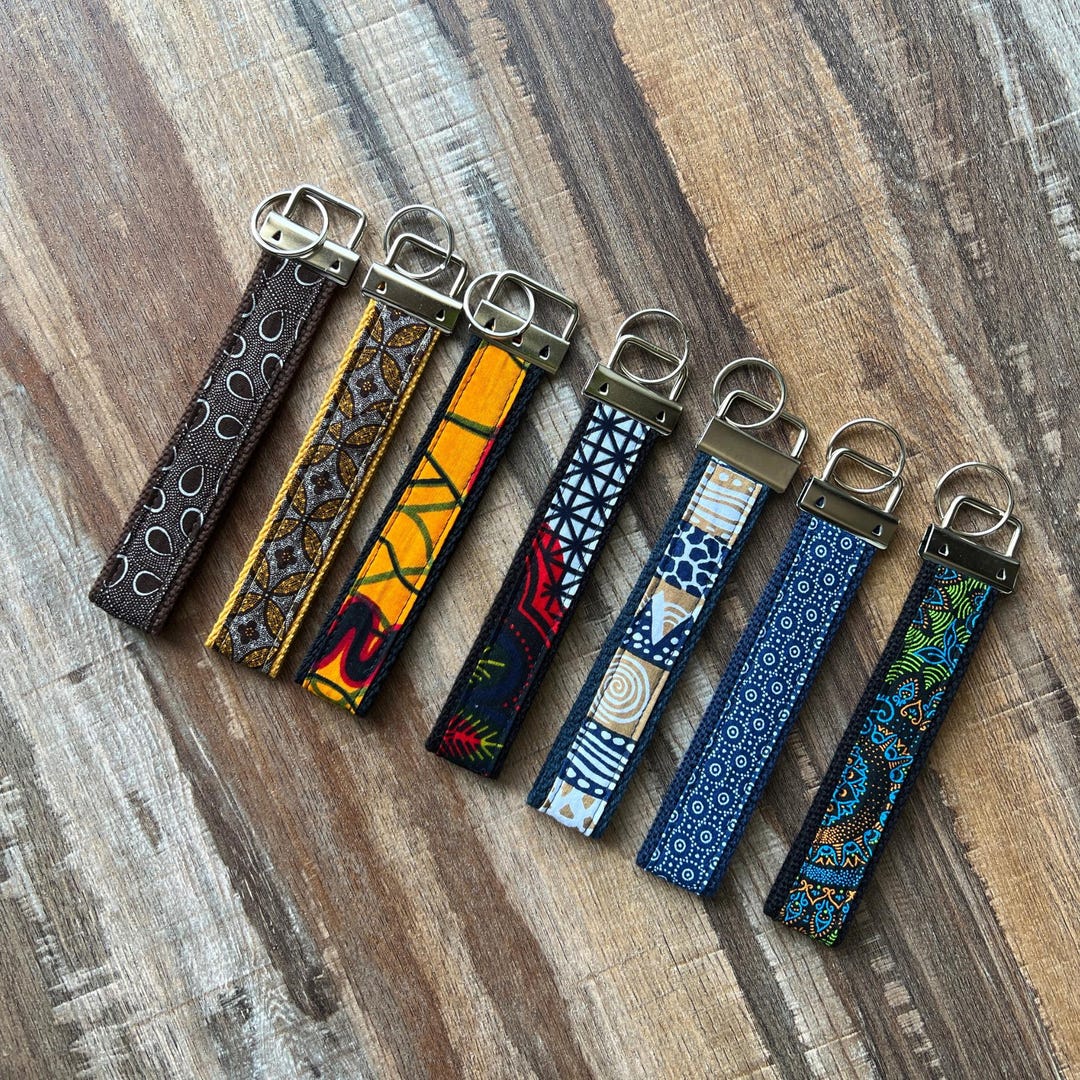 Shweshwe Fabric Wrist Strap Keychain, Wrist Keychain, Key Fob Keychain ...