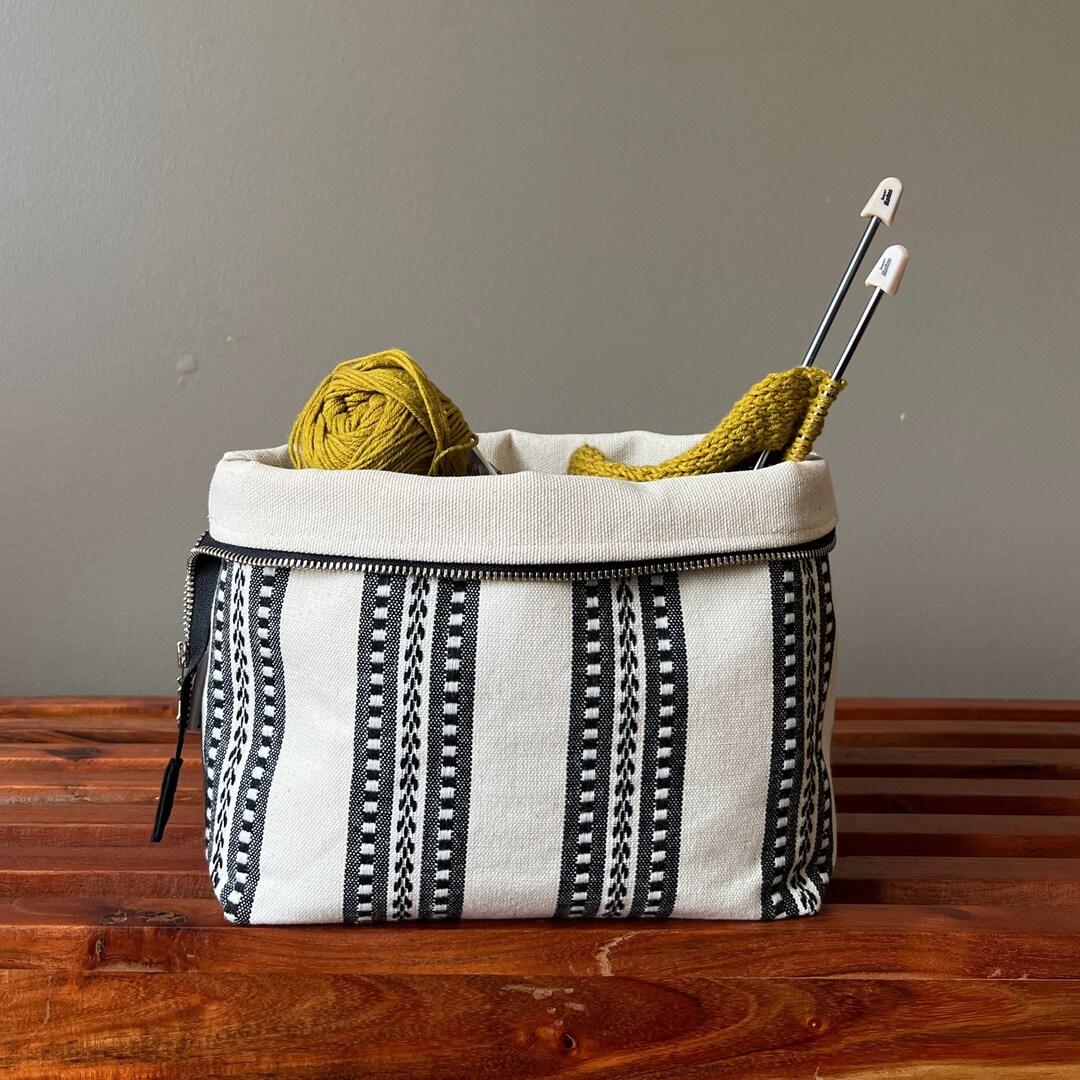 Linen Knitting Project Bag, Crochet Project Bag, Yarn Project Bag ...