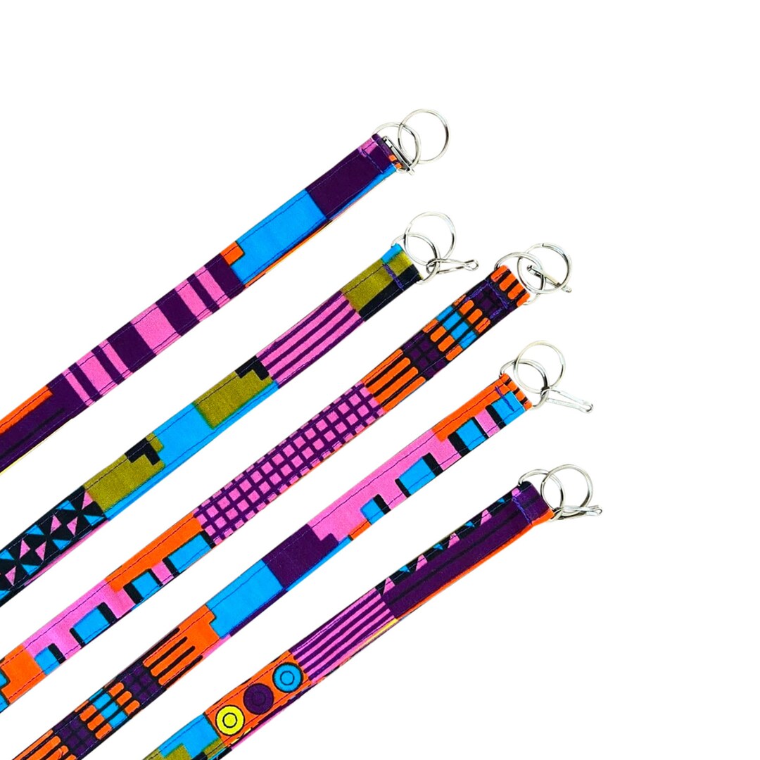African Print Teacher Lanyard, Lanyard Teacher, Lanyard With ID Holder ...