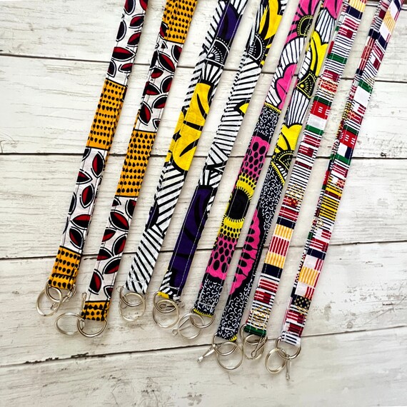 African Fabric Teacher Lanyard Lanyard Teacher Lanyard With - Etsy