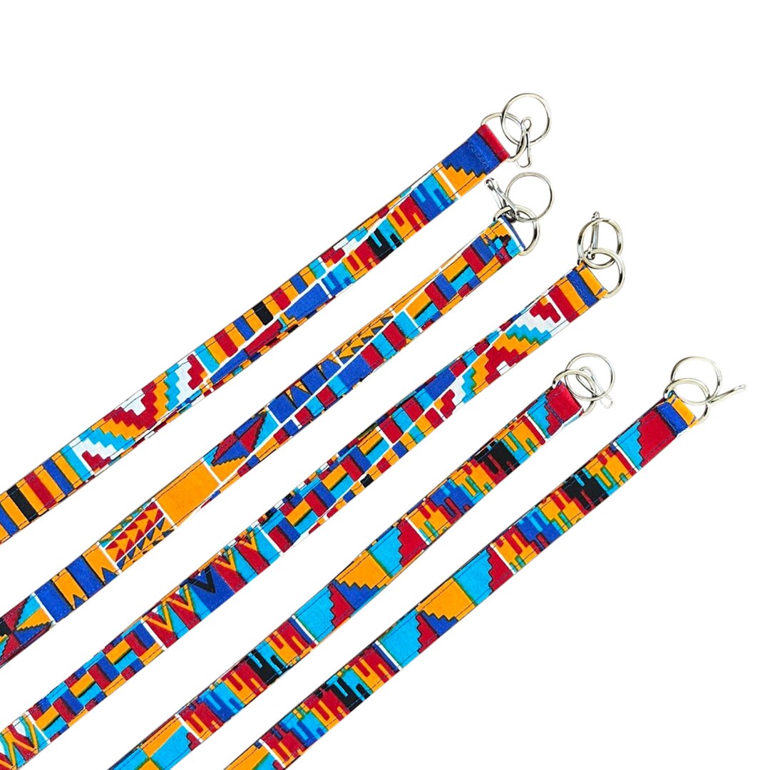 African Print Teacher Lanyard, Lanyard Teacher, Lanyard With ID Holder ...