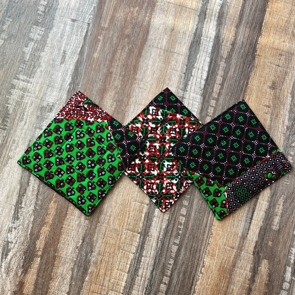 African Fabric Coasters, Drink Coasters, Mug Rug, Housewarming Gift ...