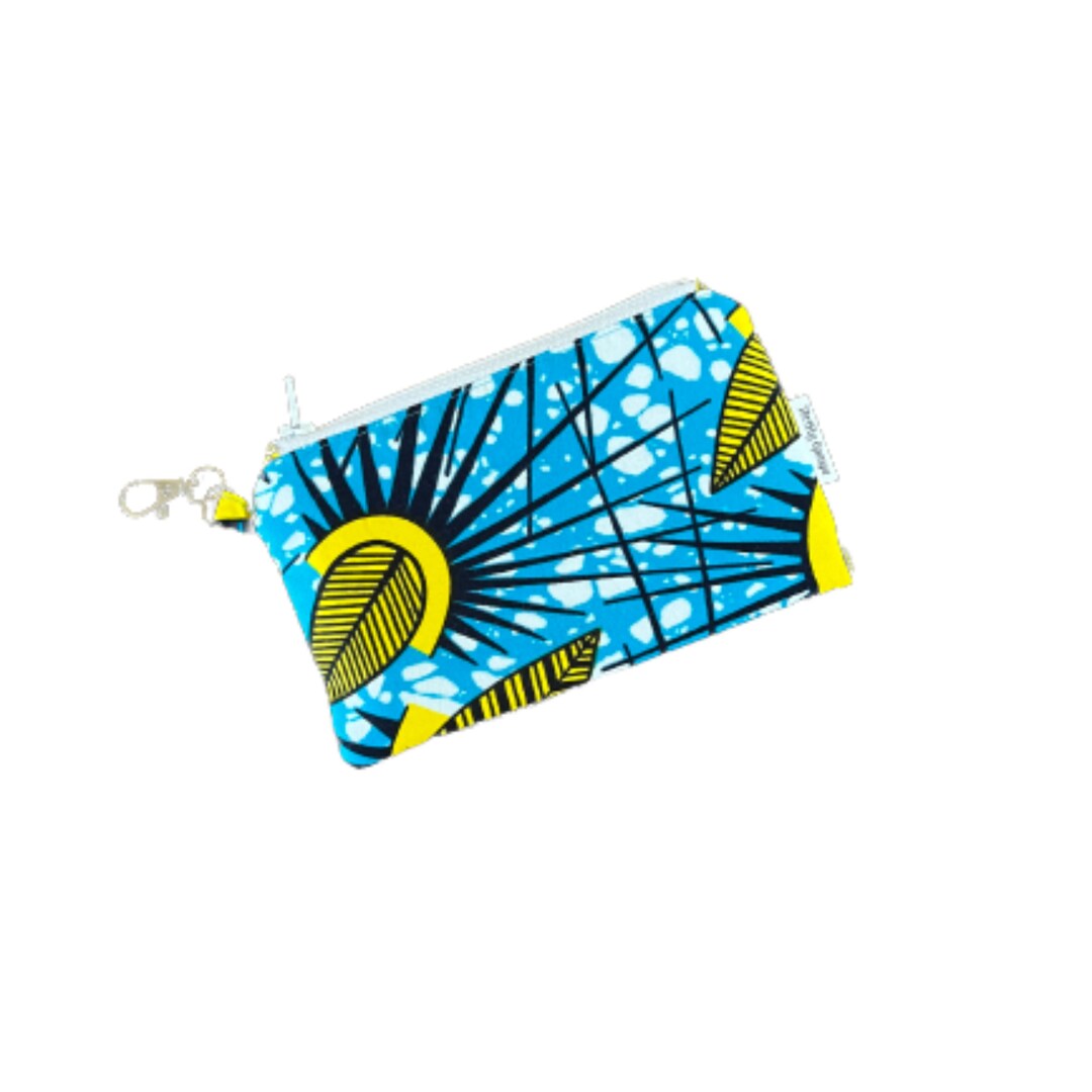 Blue Coin Purse, African Fabric Small Coin Purse, Coin Purse for Men ...