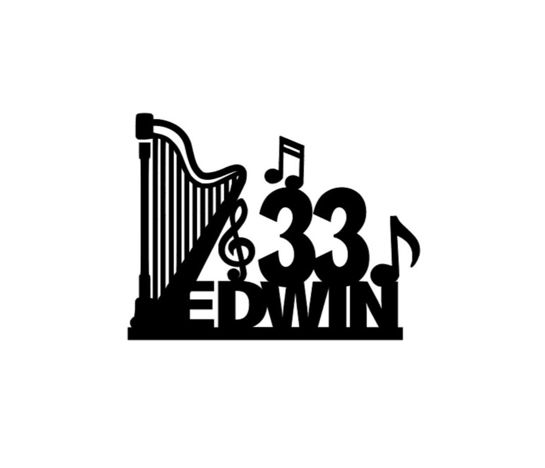 Harp Cake Topper, Harp Player Cake Topper, Orchestra Cake Topper, Band ...