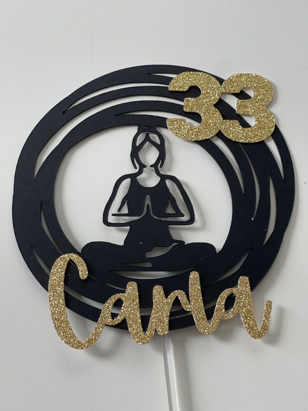 Yoga Cake Topper, Yoga Topper, Yoga Birthday Cake Topper, Yoga Party ...