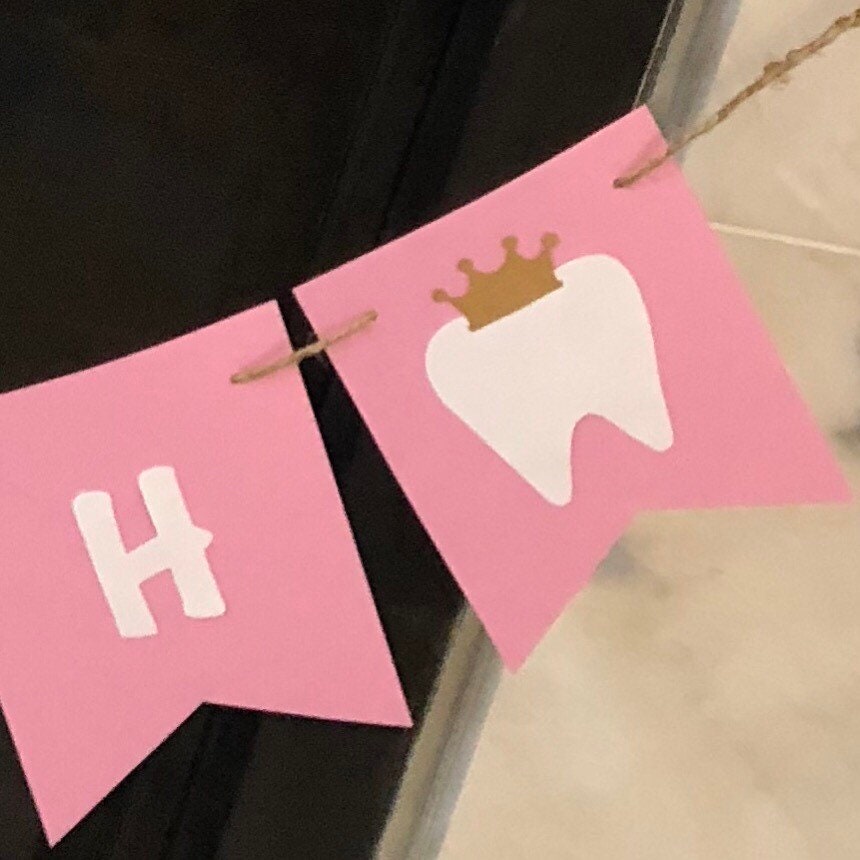 First tooth banner Teething party banner teething banner | Etsy