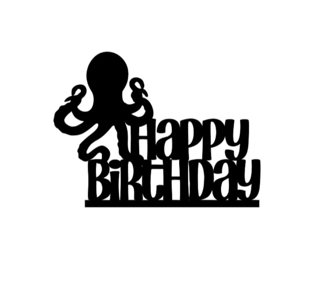 Octopus Cake Topper, Octopus Birthday Topper, Octopus Cupcake Topper ...