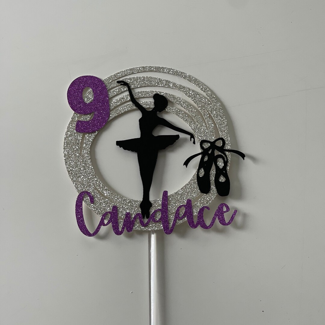 Ballerina Cake Topper, Ballerina Birthday Cake Topper, Ballerina Topper ...