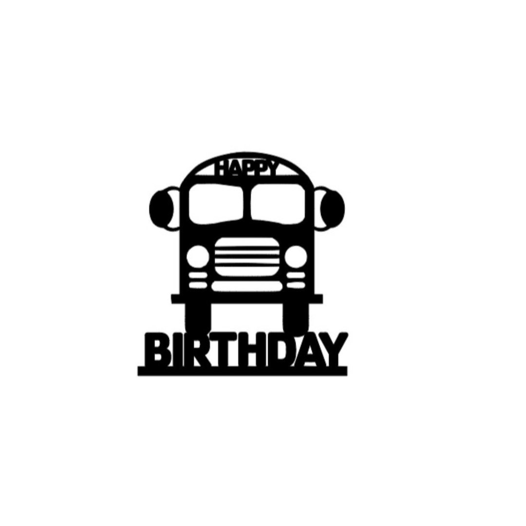 Bus Cake Topper, Bus Driver Cake Topper, Bus Topper, School Bus Cake ...