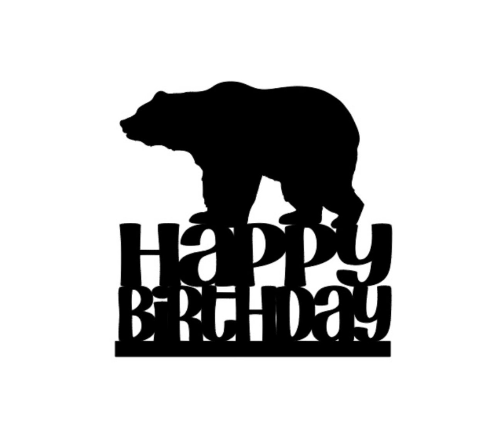 Bear cake topper grizzly bear cake topper brown bear cake | Etsy