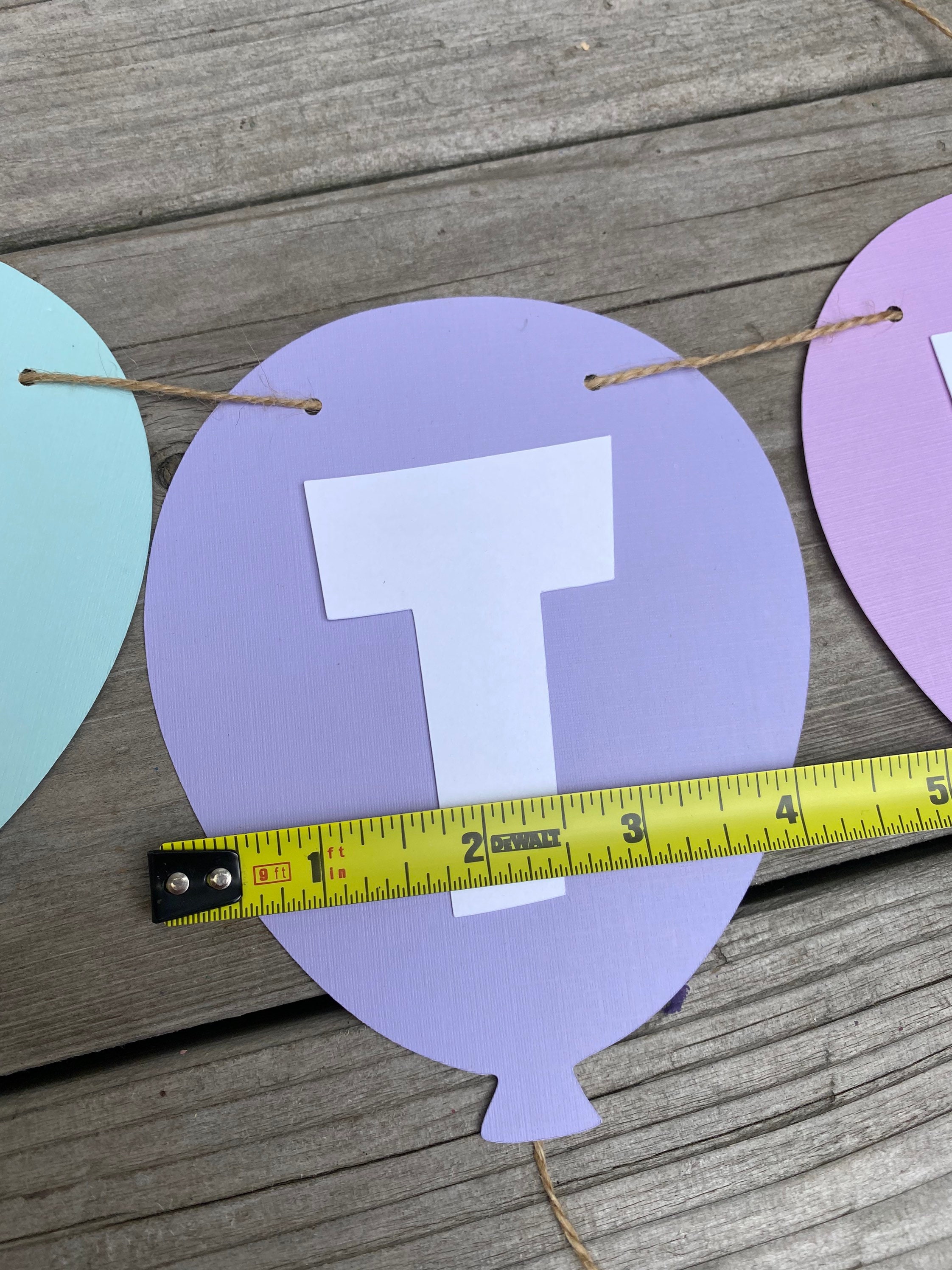 Balloon Banner Happy Birthday Banner Colorful Birthday | Etsy