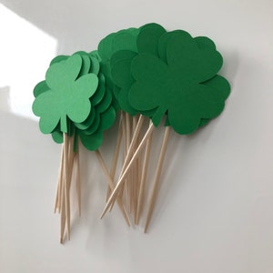 Clover Cupcake Toppers, St Patricks Day Decorarions, Green Cupcake ...
