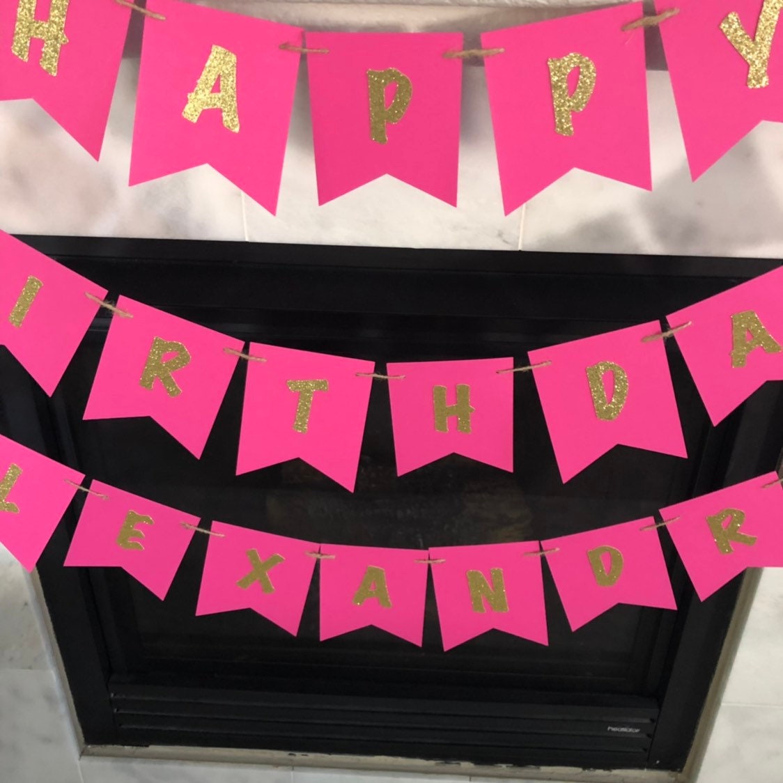 Pink Birthday Banner, Pink Birthday Banner, Trendy Birthday Banner ...