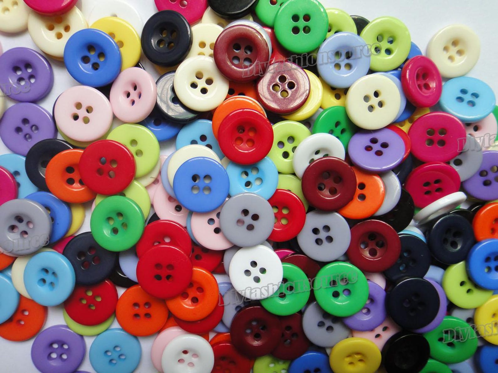100pcs 4-holes Small Large Round Coat Fasteners Resin Sew-on Sewing ...