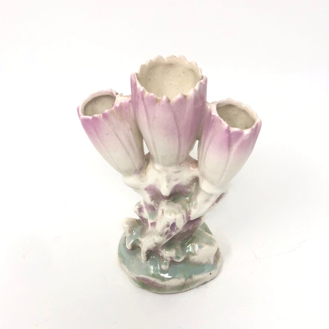 1940s Czechoslovakia Triple Bud Vase Handpainted Lustre Czech | Etsy