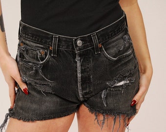 Levis Cutoff Shorts 29 Vintage Blue Distressed Denim - Etsy Canada