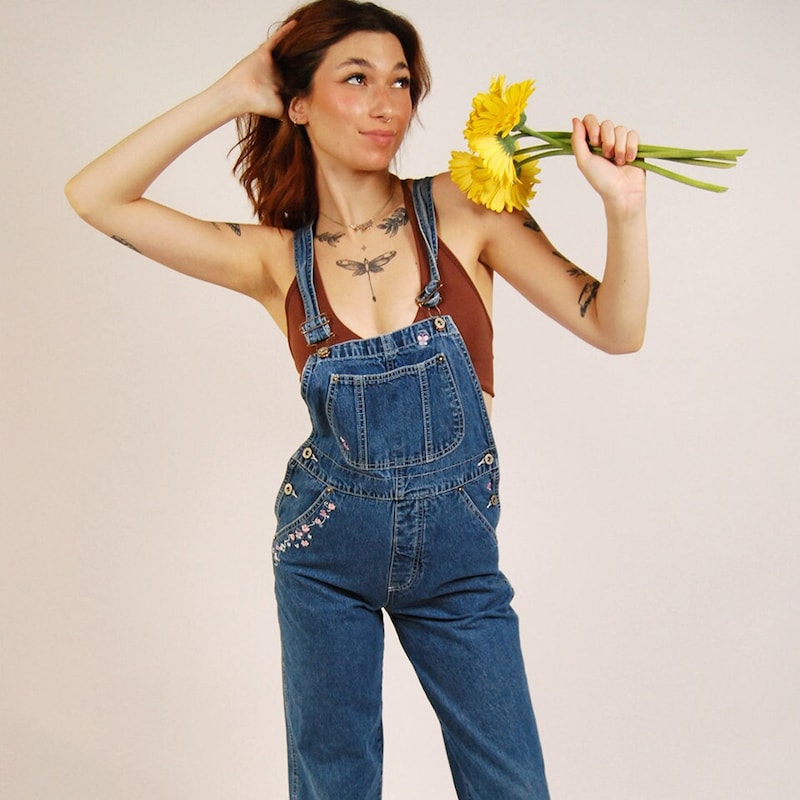 Women Flower Overalls - Etsy
