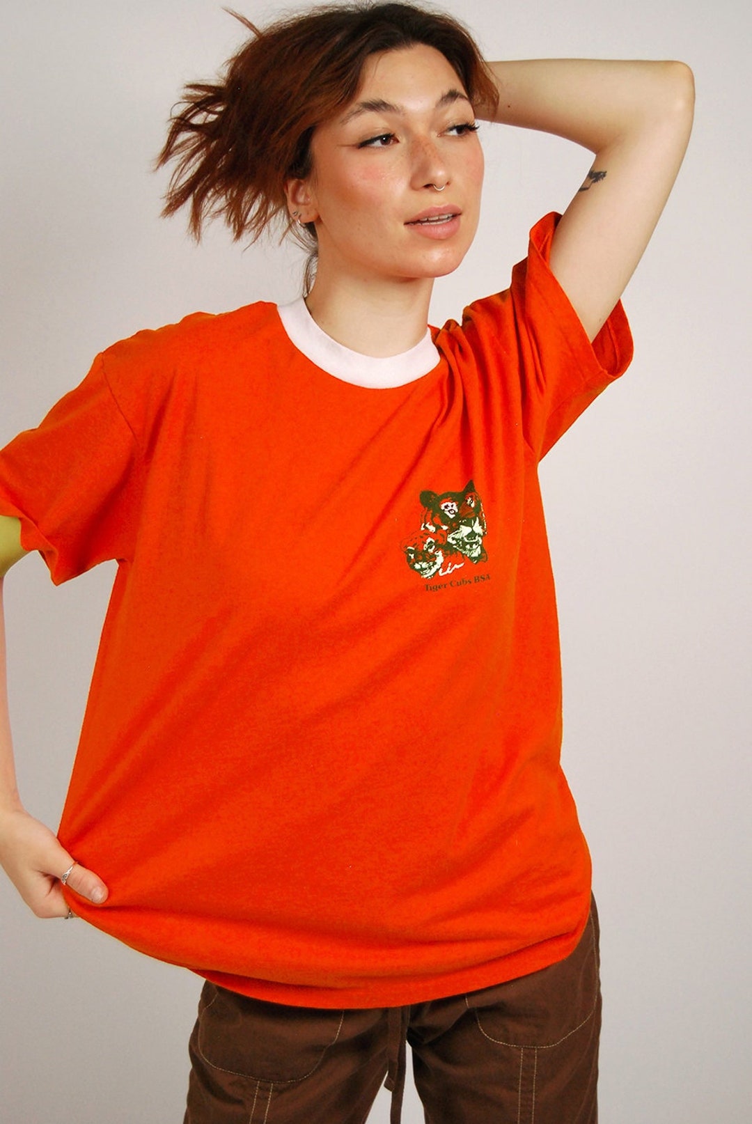 Vintage Cub Scouts T-shirt (L) Orange 90s Tiger Bsa Men Women Large - Etsy