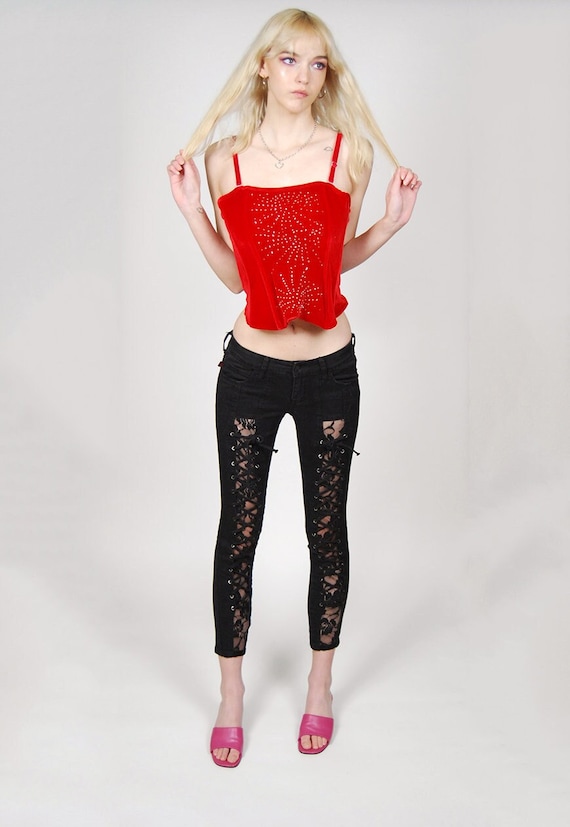 y2k vintage red beaded - Gem