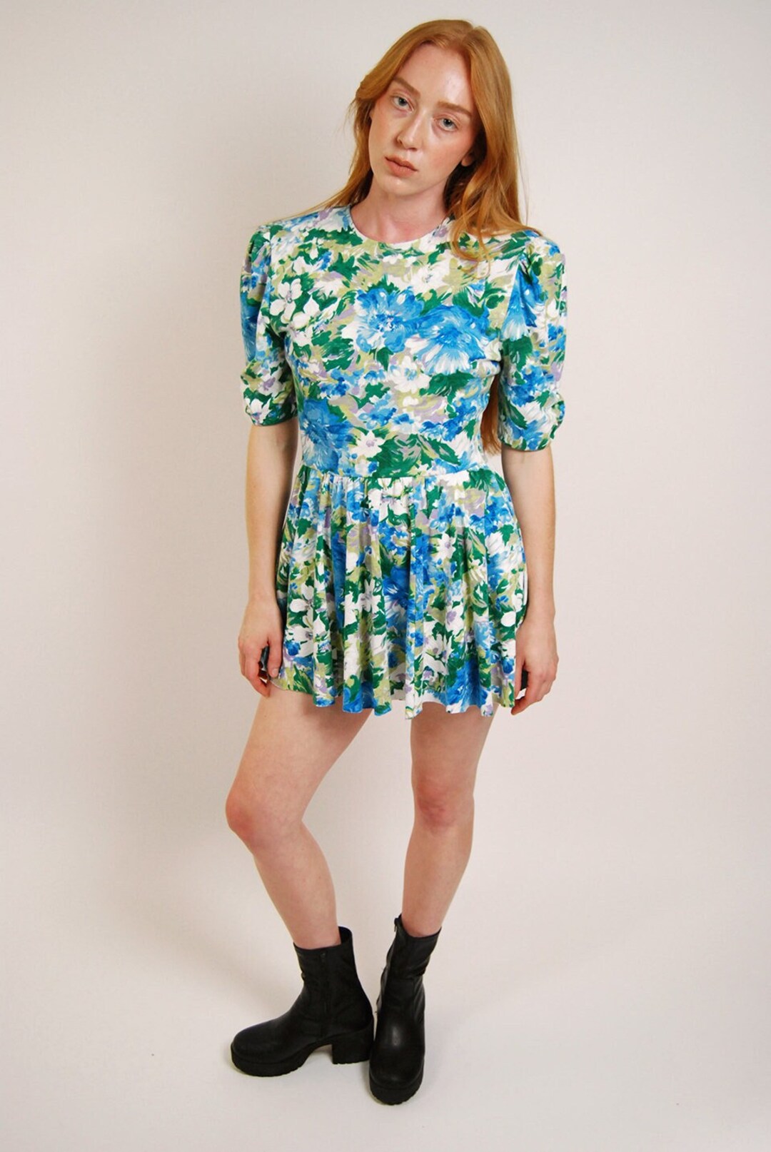 80s Crop Dress 6 Vintage Green Mini Cutoff Medium - Etsy