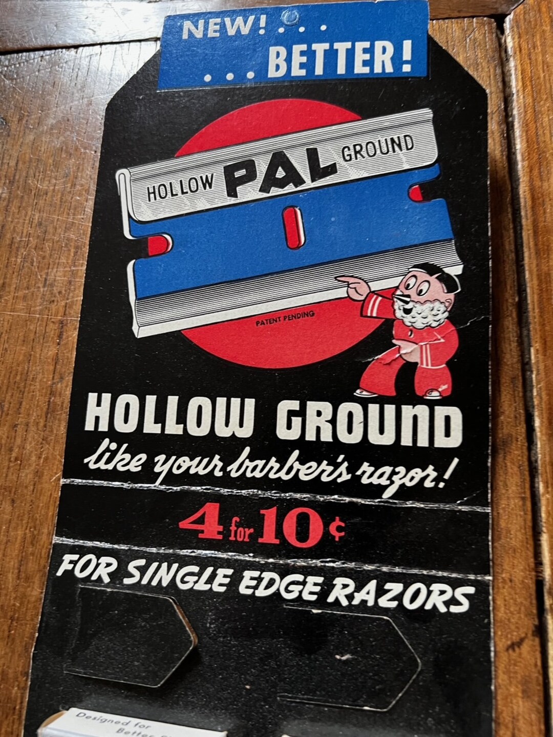 Vintage PAL Single Edge Razor Blade Display - Etsy
