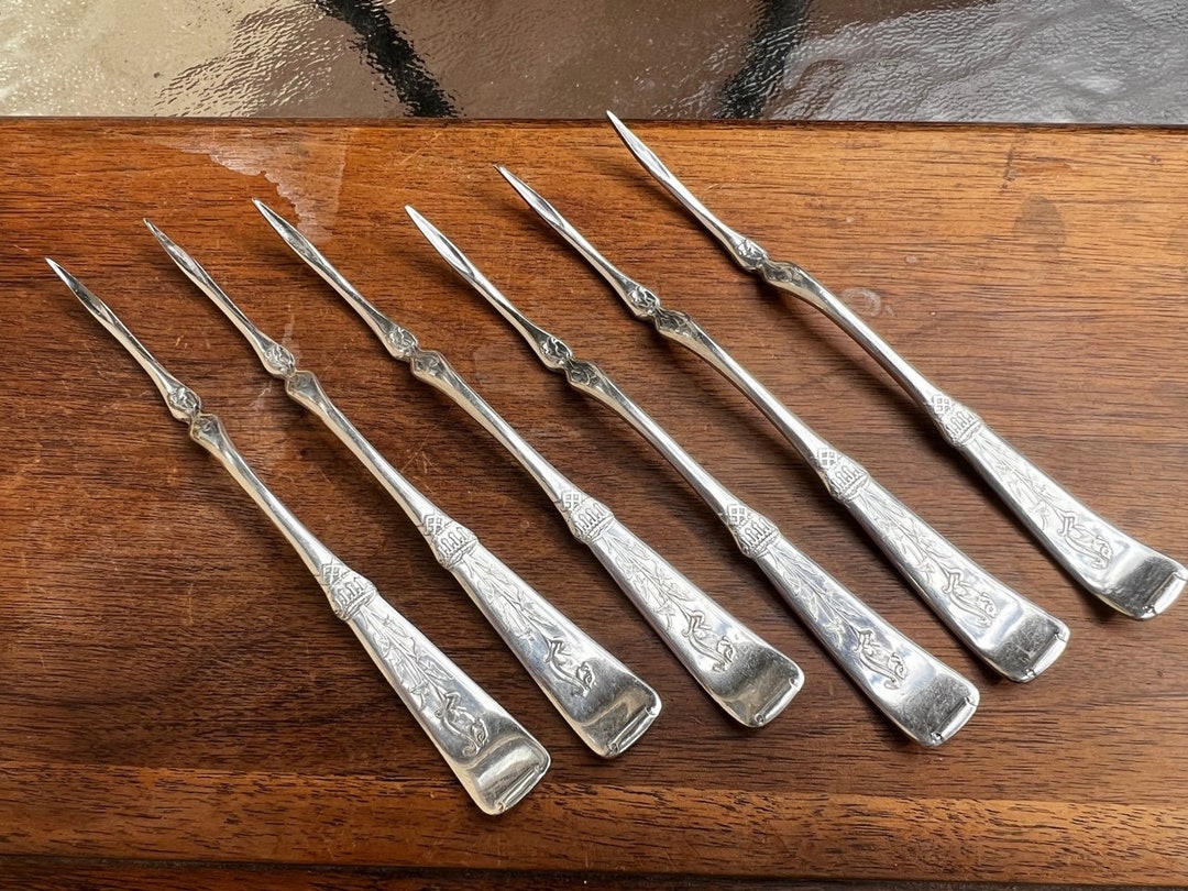 Victorian Silver Plate Nut/ Seafood Pick Set - Etsy