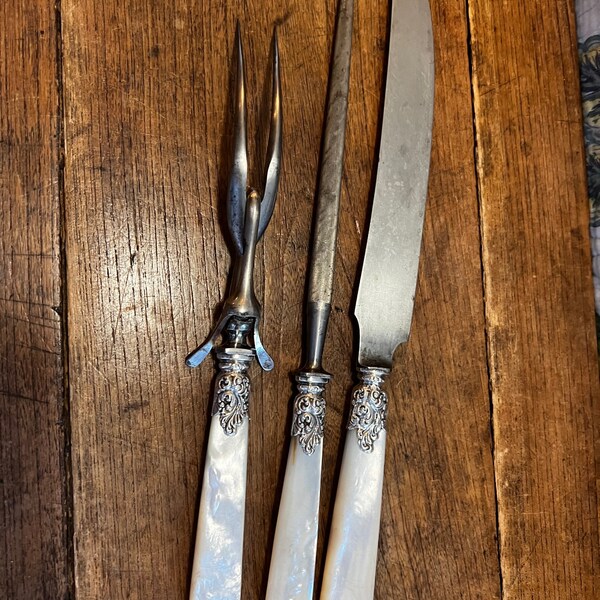 Antique Carving Set - Etsy