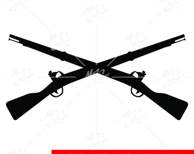 Crossed Hunting Rifles, Scoped Rifles Instant Digital Download Svg, Png ...