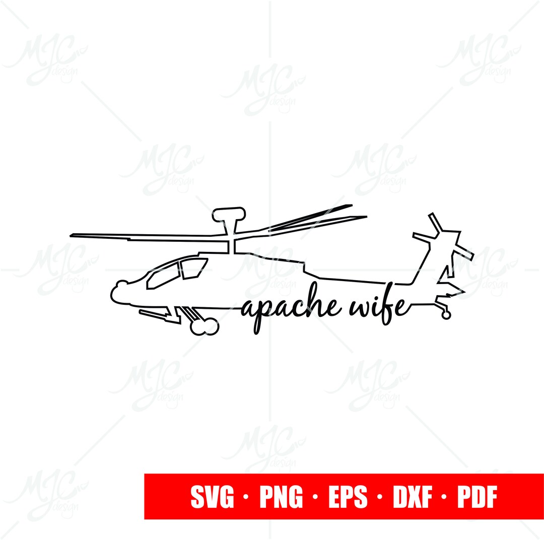 AH64 Svg, Apache Svg, Pilot Wife Svg, Military Tshirt, Army Spouse ...