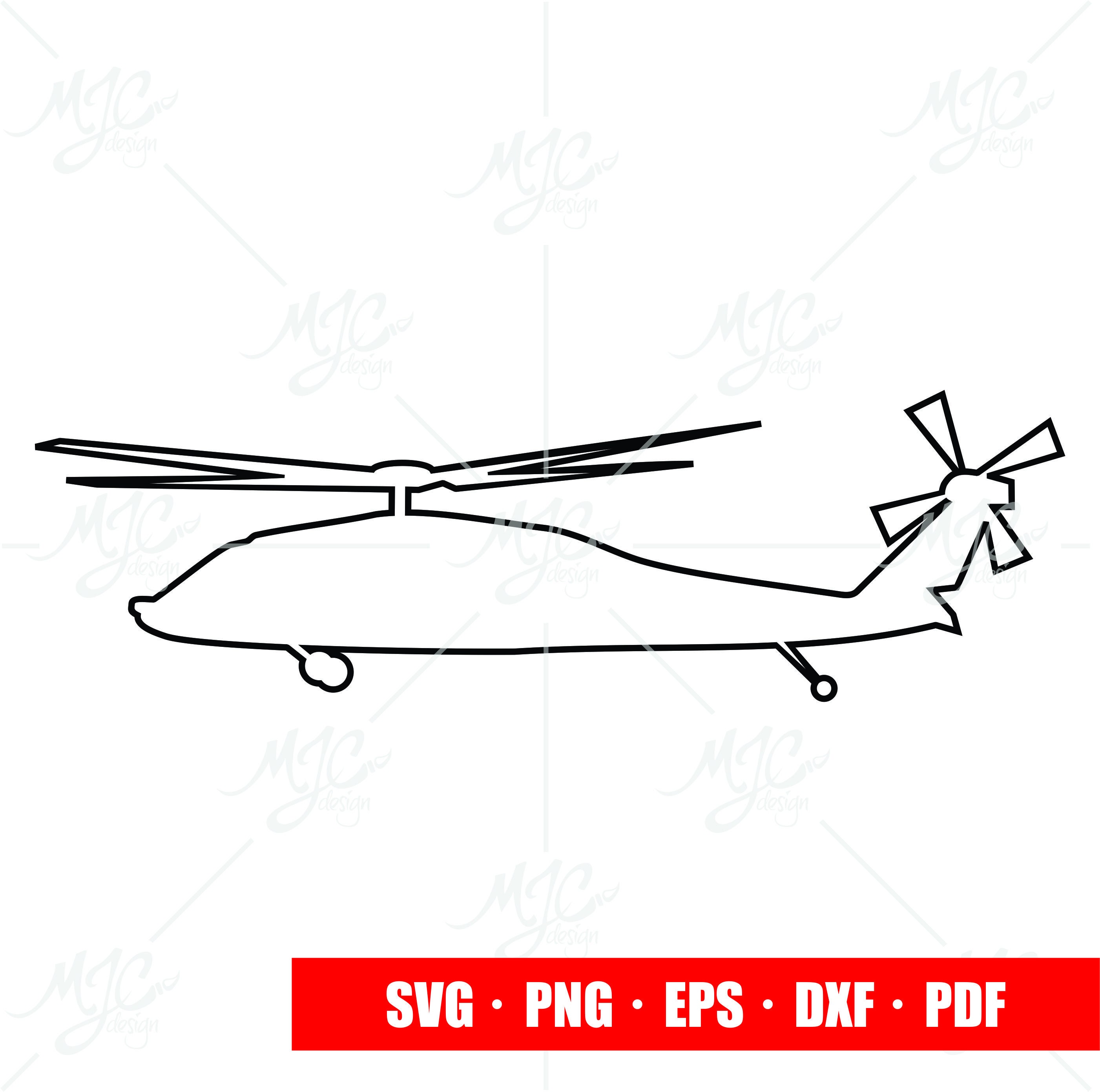 Helicopter Svg, UH60 Outline, Blackhawk Outline, Uh60 Svg, Uh60 ...