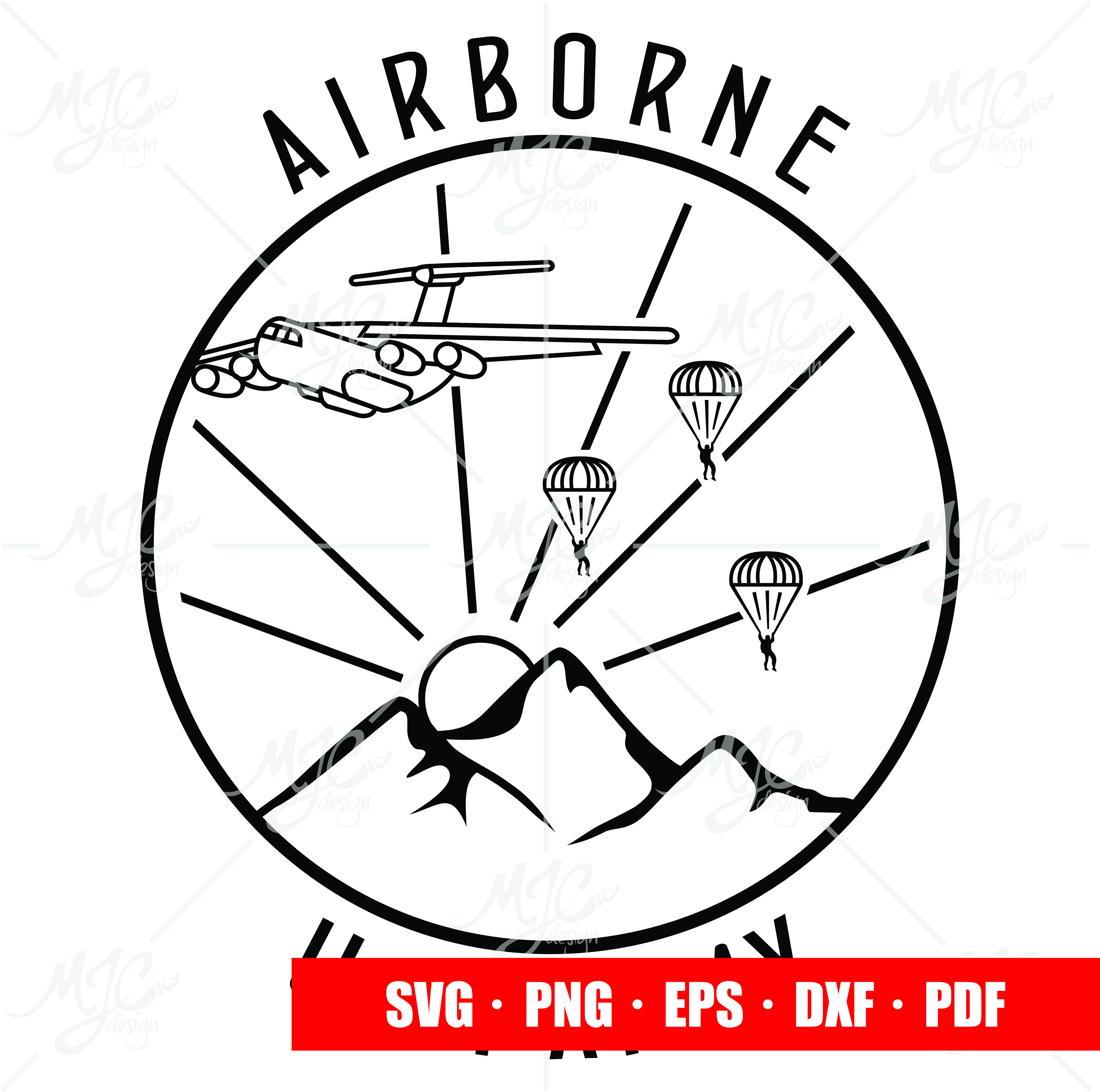 Airborne SVG, National Guard Svg, Patriotic Svg, Army Svg, Paratrooper ...