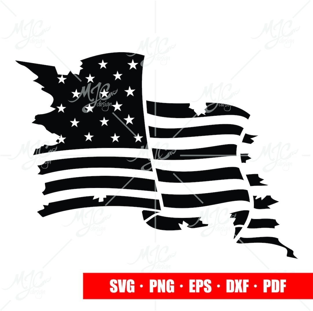 Tattered Flag Svg, American Flag Svg, Patriot Svg, Flag Svg, Military ...