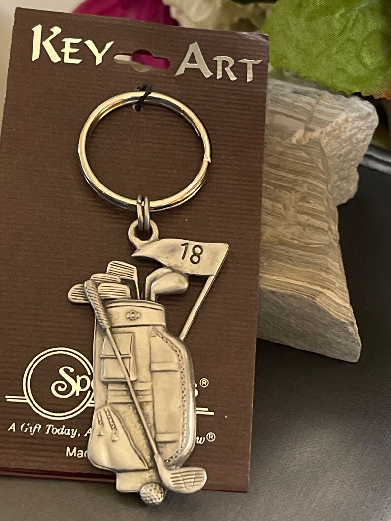 Key Art Spoontiques Pewter Golf Bag Key Chain Made in the USA - Etsy