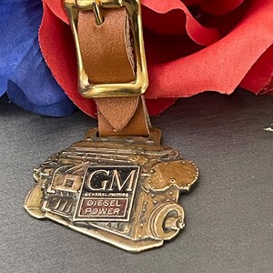 Vintage Watch Fob GM General Motors Diesel Power Engine Advertising ...
