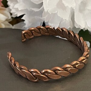Vintage Copper Braided Cuff Bracelet 3/8" Wide, 6 3/4" Long - Etsy